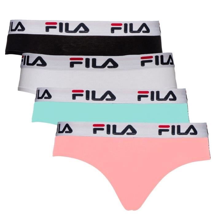 Lot de 4 String FILA Coton Femme - FI/2/STC/FU6049/LOT4W/01 - Cdiscount ...