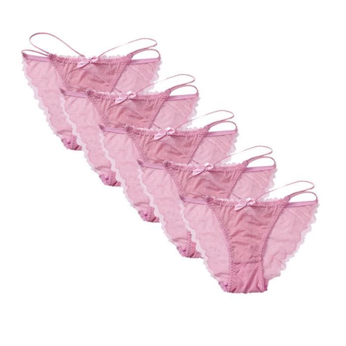 String Tanga Pour Femme Caleçon en coton à mailles creuses sexy en ...