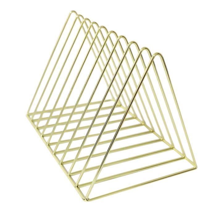 Creative Metal Desktop Bookshelf Triangle File Holder Organizer for ...