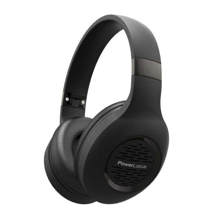 Casque Bluetooth - POWERLOCUS - P4 - Noir - Sans fil - Sur-oreille ...