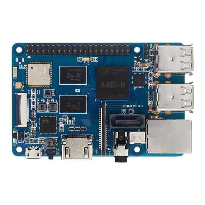 Pour Banana Pi M2 Berry Core A7 Allwinner A40I CPU SATR Interface Gigabit Ethernet Port ...