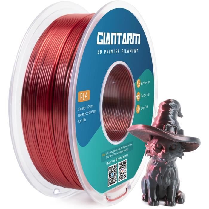 GIANTARM Filament PLA double soie 1,75 mm, pour imprimante 3D ...
