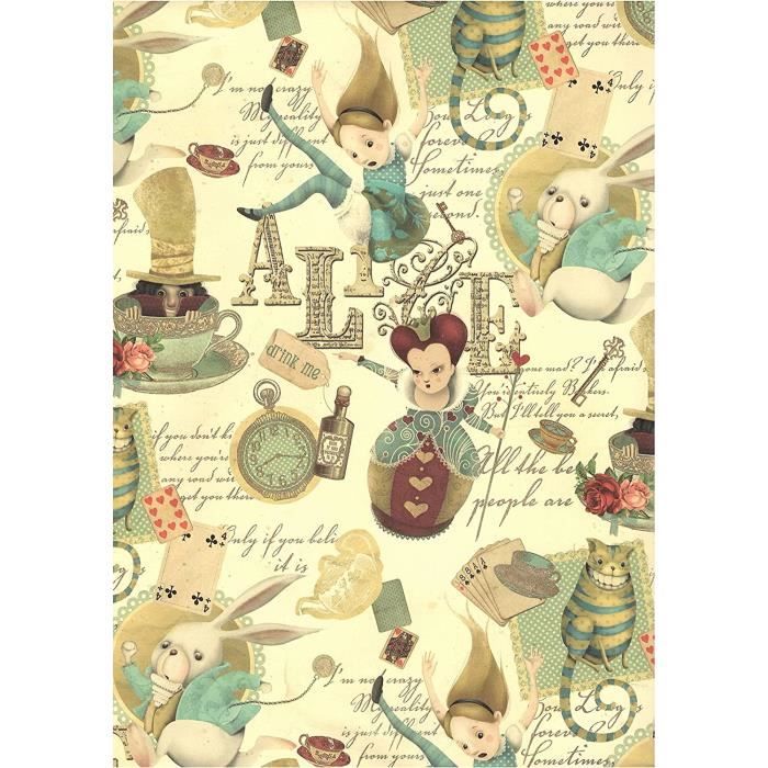 ARKRAFT papier d'emballage cadeau en papier fin avec finition dorée 3 ...