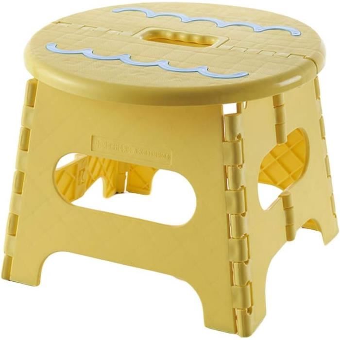 Tabouret Pliant En Plastique Épais Chaise Pliante Portable (Color : Yellow)[H3708] - Cdiscount ...