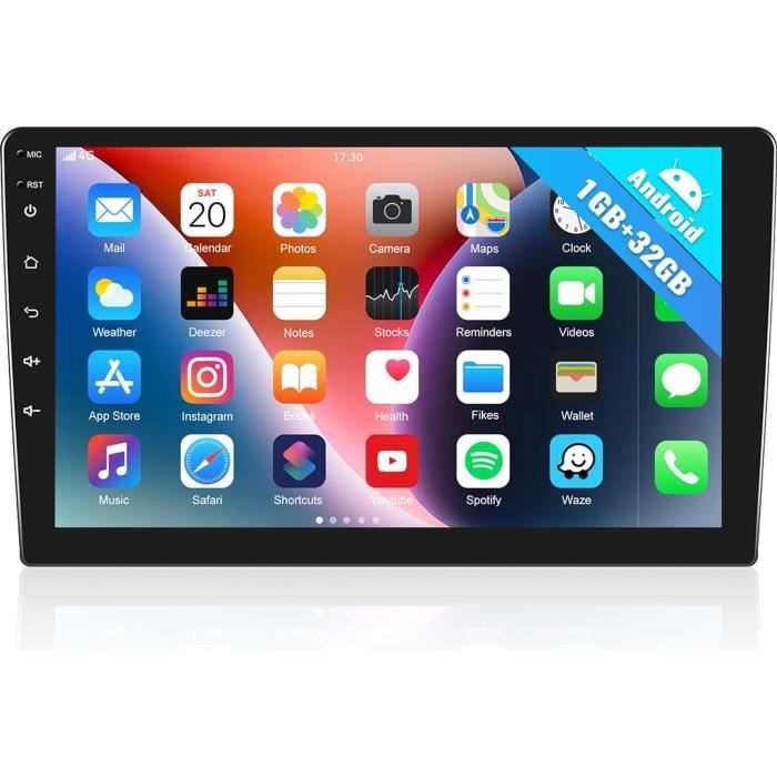 [1G+32G] Android 11 Autoradio Double Din Avec Navi,10 Pouces Auto Radio Touch Display Avec Rds ...