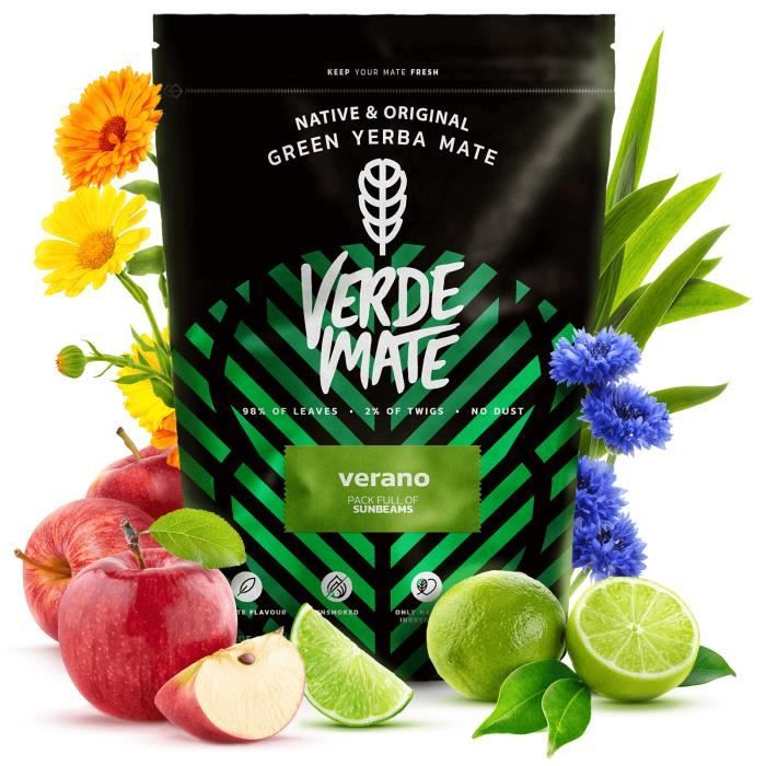 Yerba Maté Verde Mate Verano - Pomme Citronnelle Marigold Sans ...