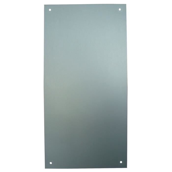 Plaque de poussée Rectangulaire percée fraisée Finition Inox poli Long ...