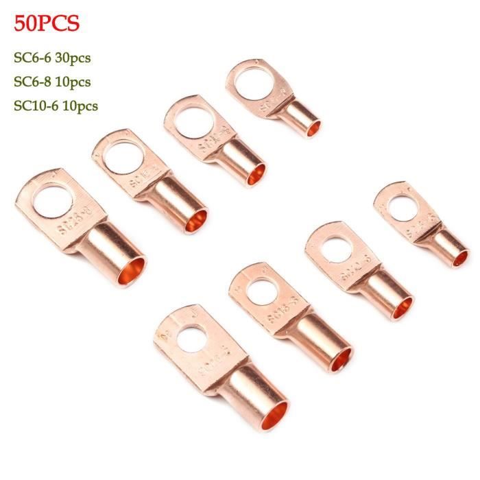 COSSE ELECTRIQUE,50pcs Mix--Kit de connecteurs de fil à sertir électrique, 50 pièces, trou de ...