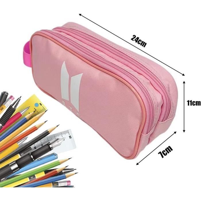Trousse Crayon Grande Capacité, Bts Double Compartiment Sac À Crayons ...