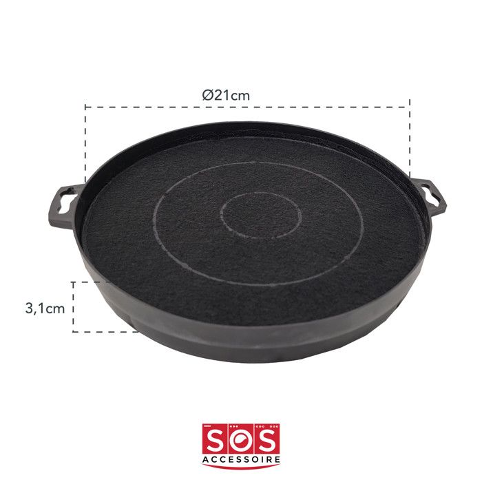 Filtre charbon - Candy - Type B210 - Hotte aspirante - Compatible multi ...