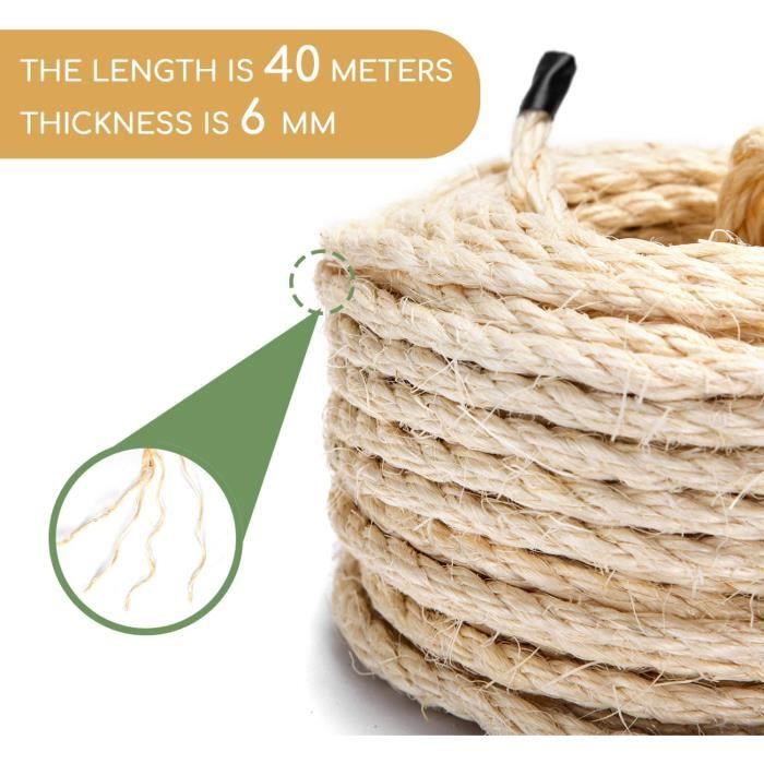 Corde en Sisal pour Arbre à Chat, Arbre à Chat Accessoire à Griffes de ...