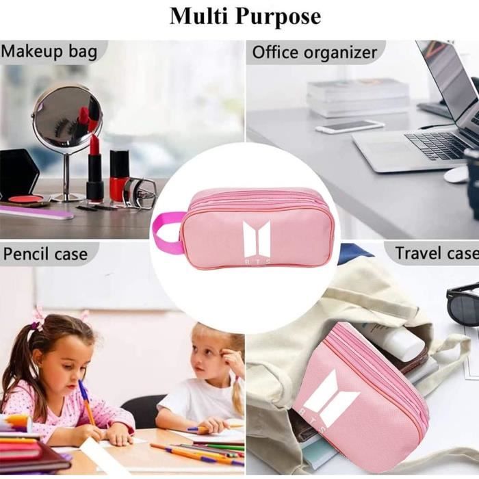 Trousse Crayon Grande Capacité, Bts Double Compartiment Sac À Crayons ...