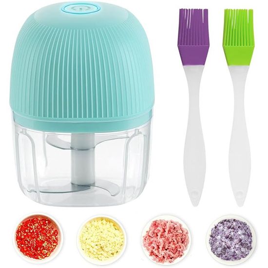 Mini Hachoir Électrique Sans Fil Batterie Rechargeable 250 ml, Presse ...