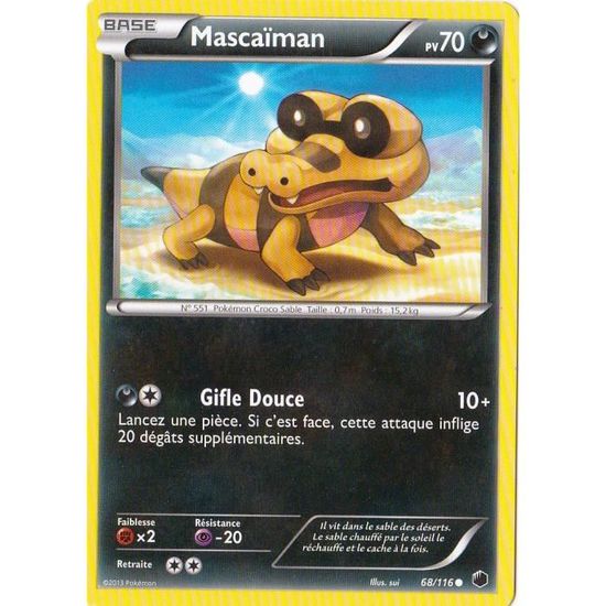 Carte Pokémon Mascaïman 70 PV 68-116 GLACIATION PLASMA NEUF FR ...
