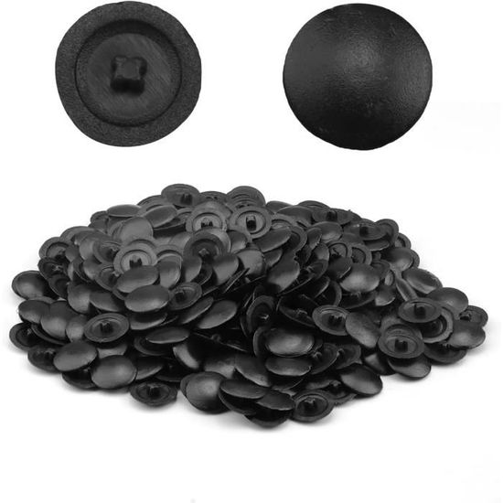 Cache Vis Noir, 300 Pièce Cache Vis Meuble Noir, Capuchon de Vis ...