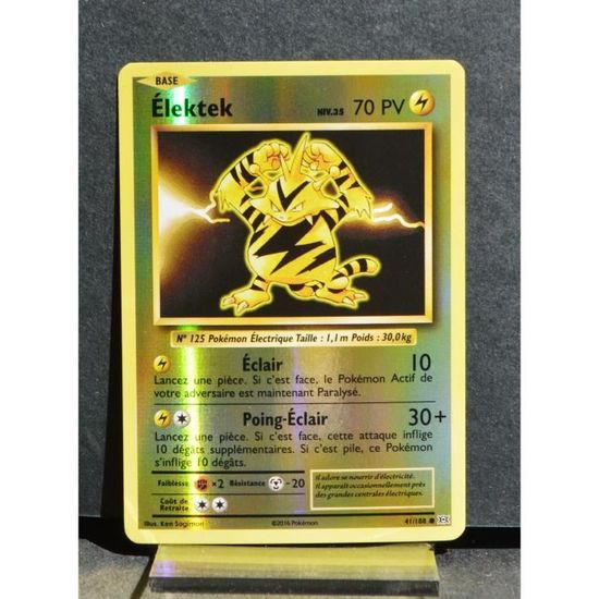 Carte Pokémon 41-108 Elektek Niv.35 70 PV - REVERSE XY - Évolutions ...