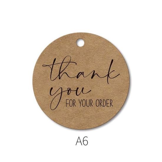 ETIQUETTE ALIMENTAIRE,A6--Étiquettes'emballage en papier Kraft ...