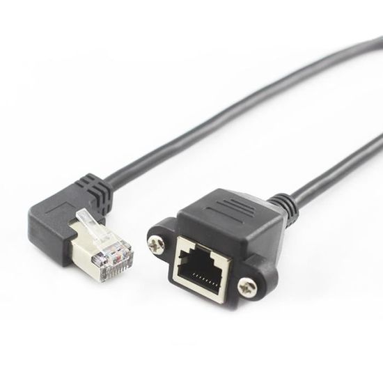 Right-60cm -Câble Ethernet FTP UTP Cat5 RJ45,60cm,coudé vers le haut et ...
