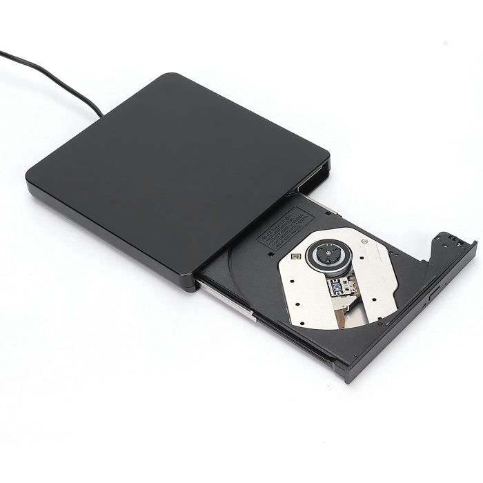 Lecteur dvd externe, usb2.0 lecteur optique externe portable graveur ...