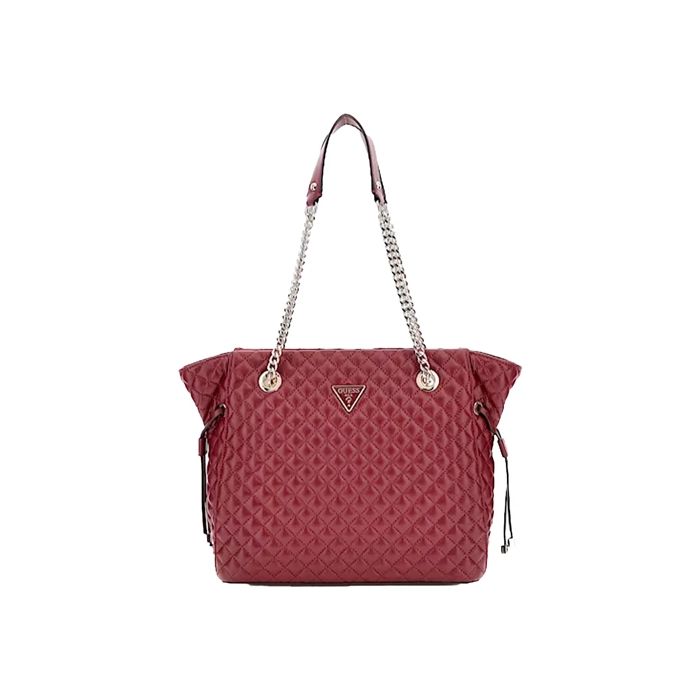 GUESS Sac à épaule rouge vin pour femme - Eco Rianee Tote Bag Claret ...