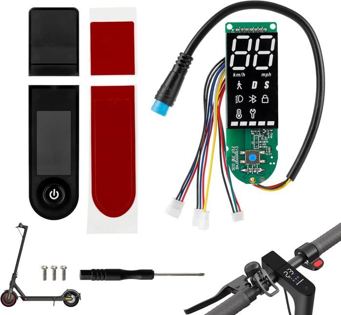 Tableau De Bord Led Pour Trottinette Électrique Xiaomi 1S Pro Et Pro2 (4 Câbles,Compatible Avec ...