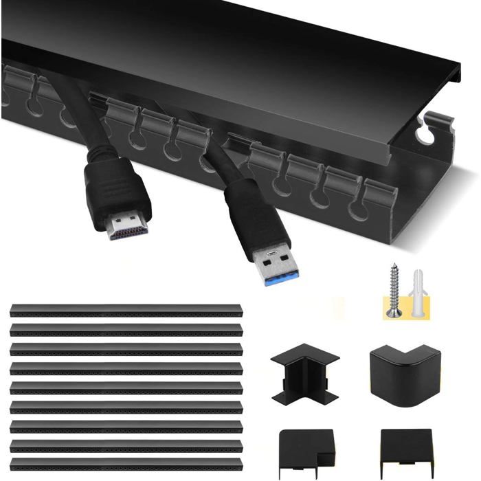 Stageek Cable Duct, Cable Duct Storage for Cables PVC Self-Adhesive ...