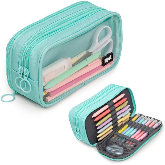 Half & Half Trousse|Trousse À Crayons Grande Capacité|Etui À Crayon ...