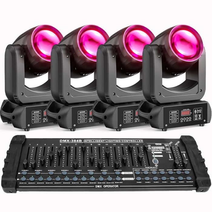 UKing 250W DJ Lyre LED DMX512 - Lumière de Scène Beam GOBO 18 Prisme ...