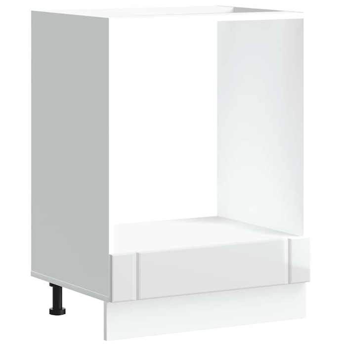 Haut de gamme - Armoire de four Lucca - blanc brillant - bois ...