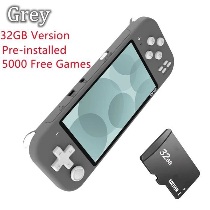 Gris 32 Go - X20 Mini mise à jour de la Console de jeu Portable couleur ...