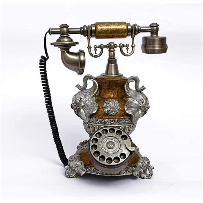 Téléphone fixe design antique téléphone rotatif téléphone filaire rétro ...