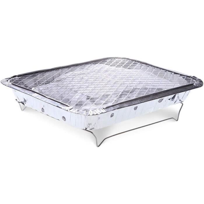 Grill Portable Barbecue Bbq Grill Avec Charbon De Bois Jetable Feuille ...
