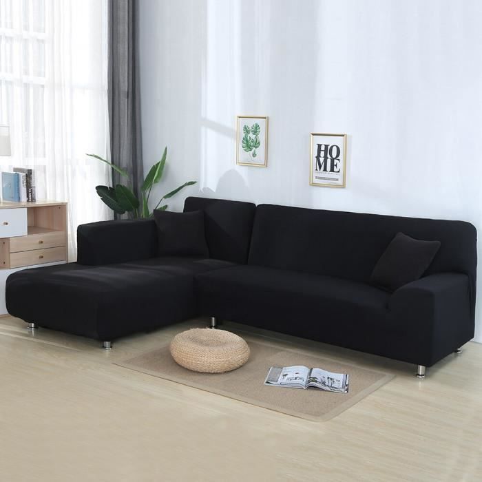 Version A-Noir - 3 places et 4 places - 2 Pièces Couvre Pour Canapé D ...
