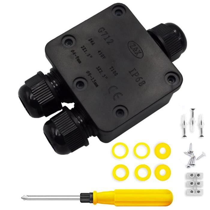 Boîte de Jonction Étanche IP68 Connecteur de Câble Électrique à 3 Voies ...