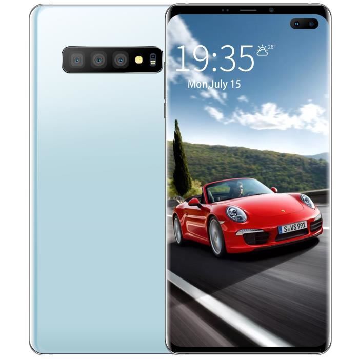 S10 Smartphone 6.5 pouces Android Plein Ecran (6G + 128G) 8MP + 16MP Reconnaissance faciale des ...