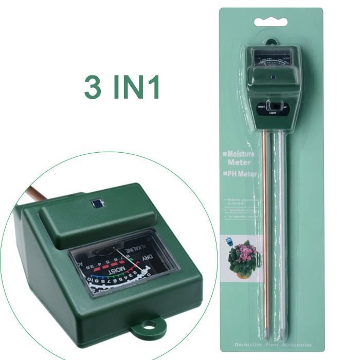 Mesure-controle,Détecteur d'humidité du sol 3 en 1, testeur de PH ...