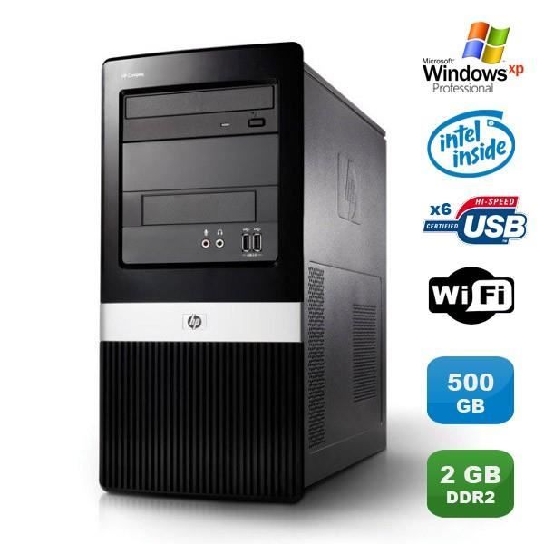 PC HP COMPAQ DX2400 Core 2 Duo E7200 2.53Ghz 2Go DDR2 500Go WIFI Win XP ...