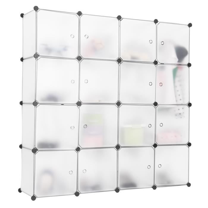 LANGRIA 16-Cube Interlocking Modular Etagère de Stockage avec Porte ...