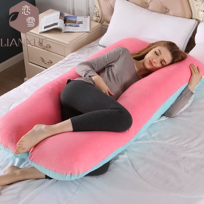 Coussin de Grossesse et d'allaitement pour Dormir Modulaire Forme de U ...