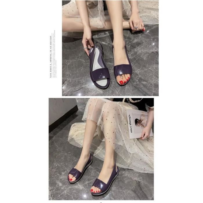 Sandale Femme - d'été Bohême Antidérapant Respirant Plage - violet ...