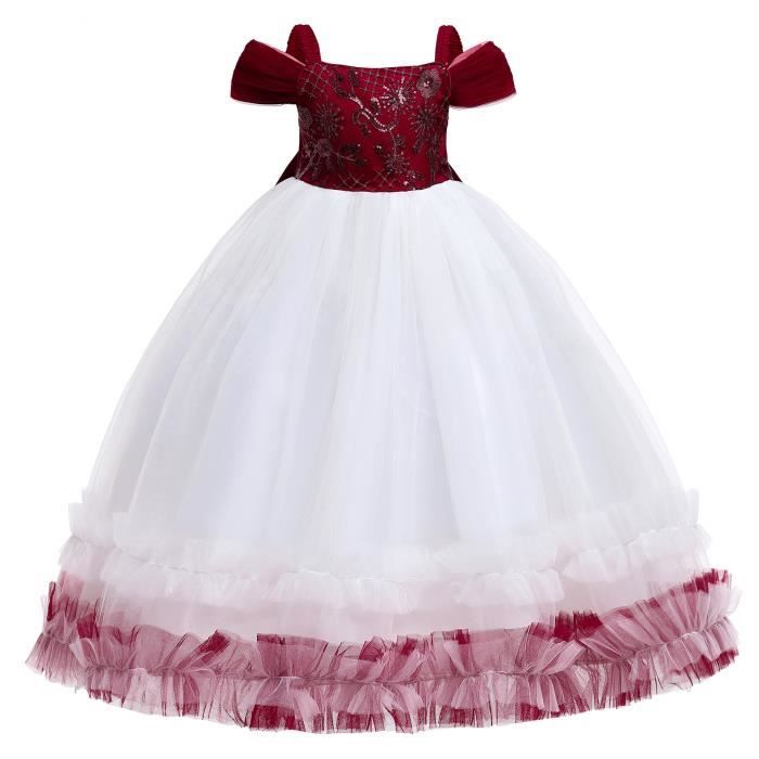 Robe Fille Enfants Noeud en dentelle Chic Impression nouvelles manches ...