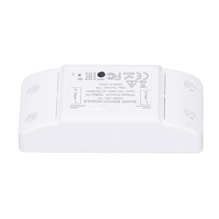 Qiilu commutateur de lumière sans fil Smart Relay Commutateur WiFi ...