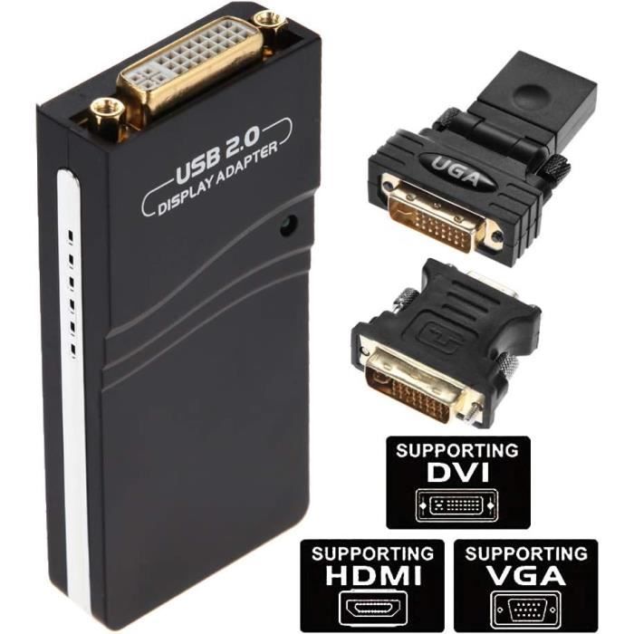 Vga À USB, USB À Vga, USB 2.0 vers VGA, DVI, HDMI Adaptateur ...