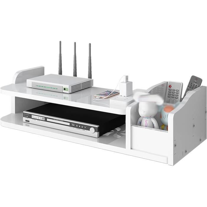 Catekro Routeur WiFi Boîte de Rangement, Étagères Flottantes, TV Rack ...