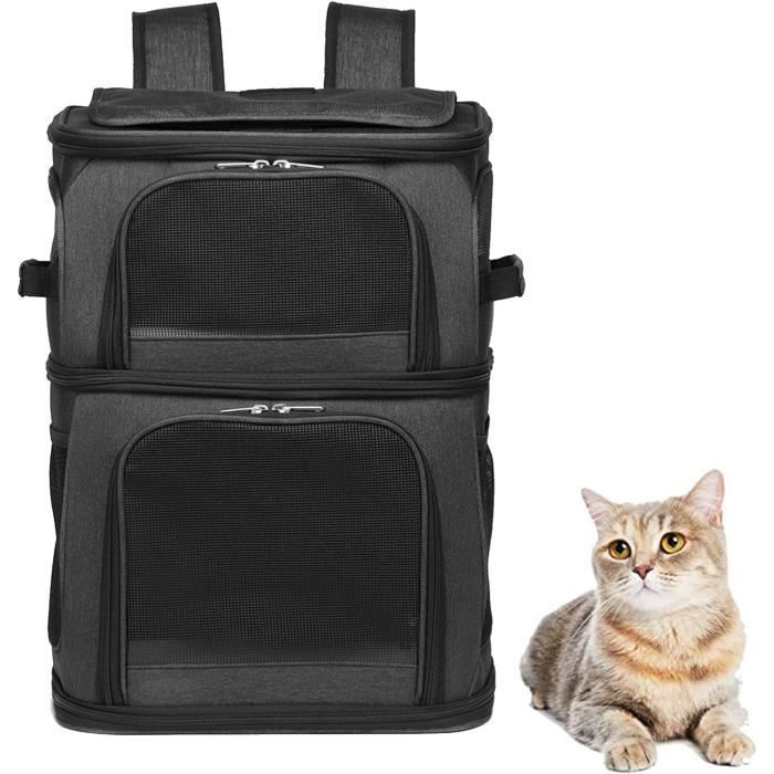 ZYFC Cage a Chat, Sac Transport Chat, Sac a Dos Double 2 en 1 pour ...