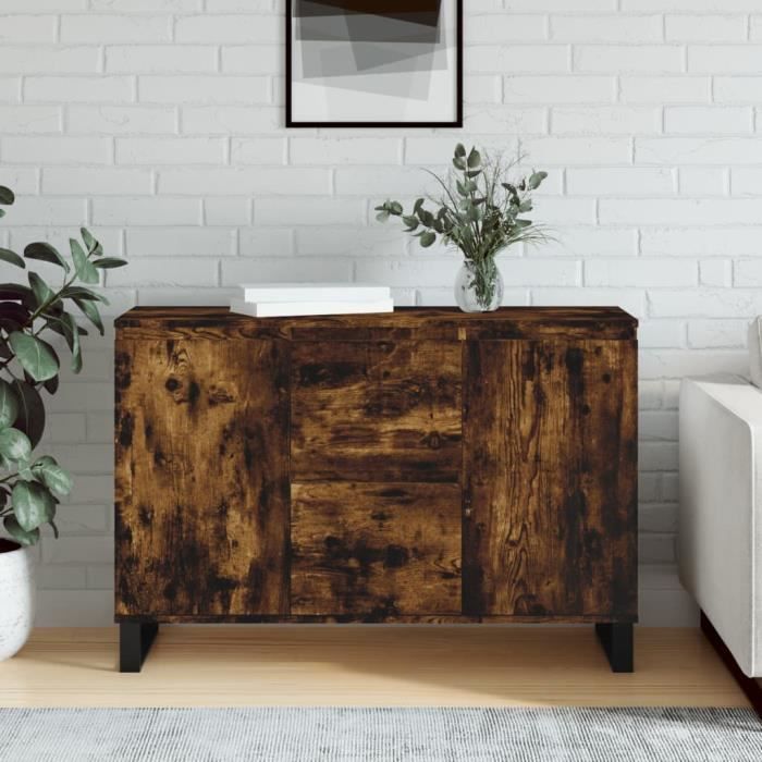 MAD Buffet chêne fumé 104x35x70 cm bois d'ingénierie - MDX39903 ...