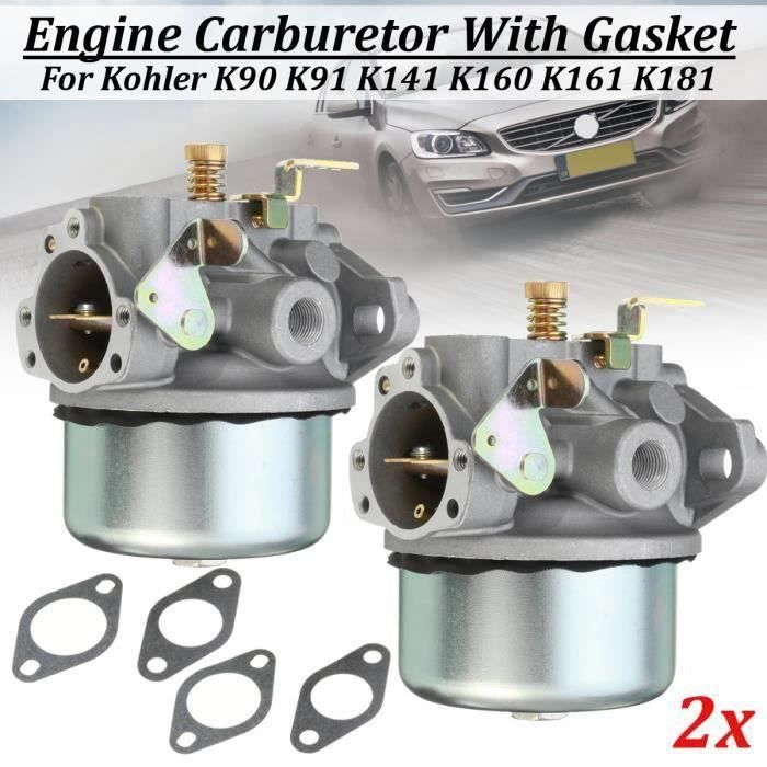 2x Fer à repasser pour carburateur Kohler K90 K91 K141 K160 K161 K181 avec joint de montage ...