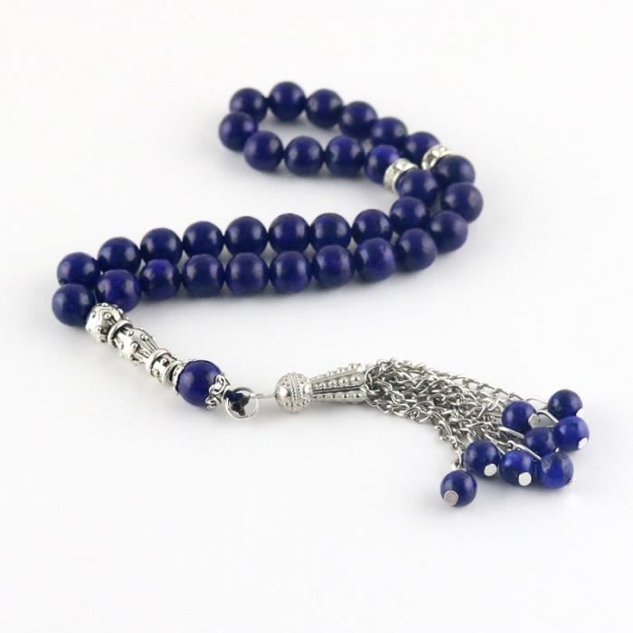 CHAPELET,10mm 33 Beads--Chapelet islamique en lapis lazuli, perles ...