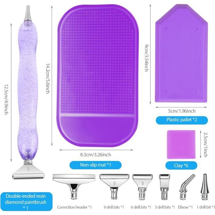 Stylo De Peinture À Diamant En Résine Kit, Outils De Peinture Diamant 5D Avec 6 Forets ...