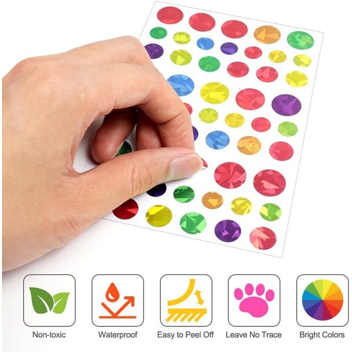 Gommettes Autocollantes pour Enfants - 30 Feuilles avec 1710 Stickers ...